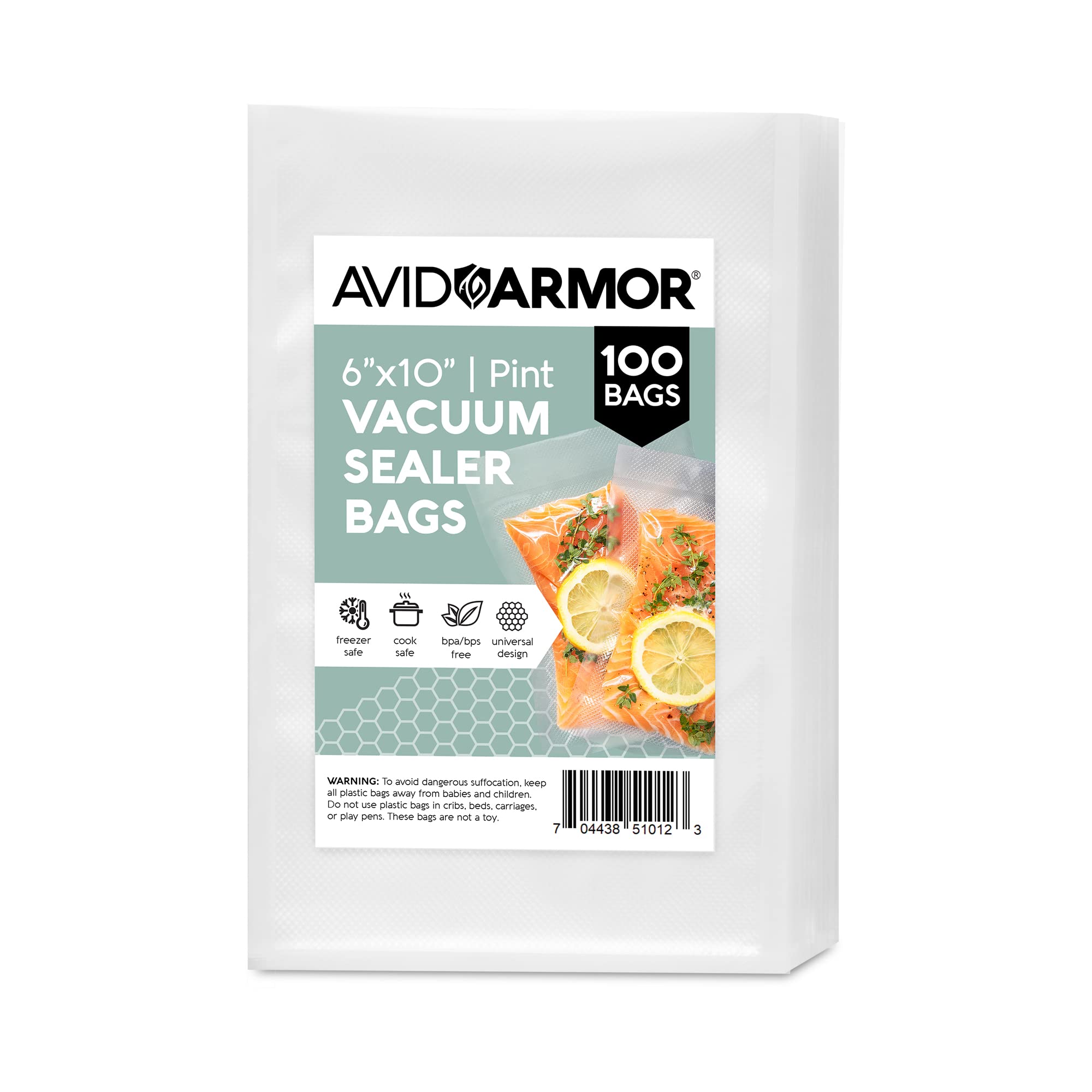 Avid Armor Vacuum Sealer Bags Pint Size, Vac Seal Bags for Food Storage ...