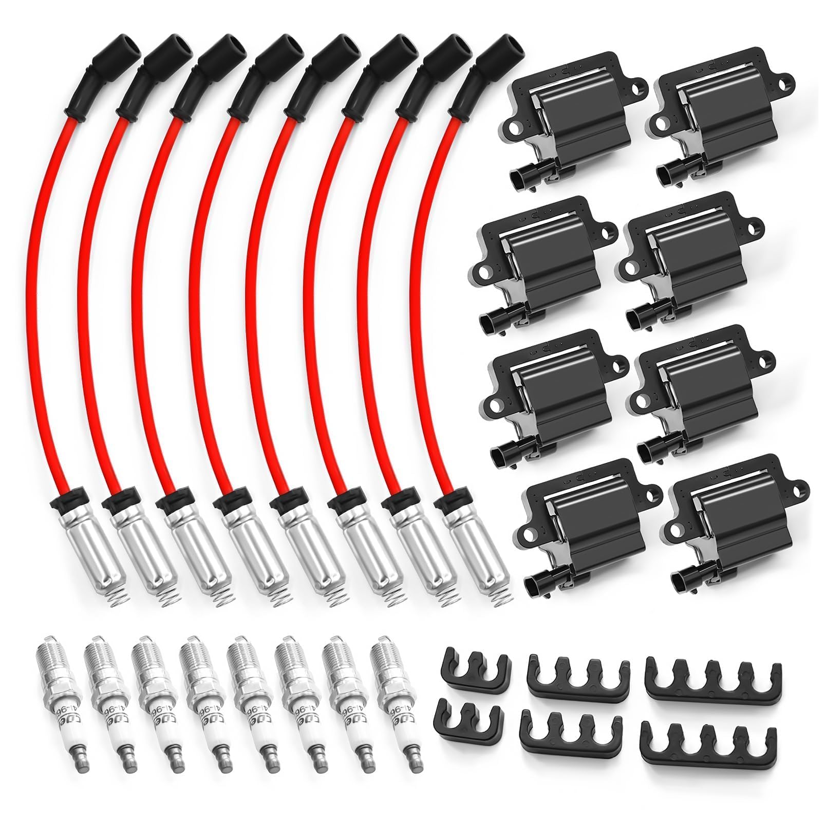 Yunnergo 8 Pack Square Ignition Coil D581 UF-271 & iraurita Spark Plug ...