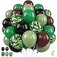 Amazon.com: Paready Camo Balloons, 50 Pcs Green and Brown Balloons ...