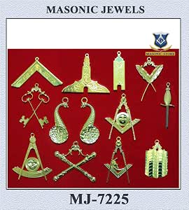 Amazon.com : 13 Masonic Blue Lodge Officers Gold Jewels Set - very high ...