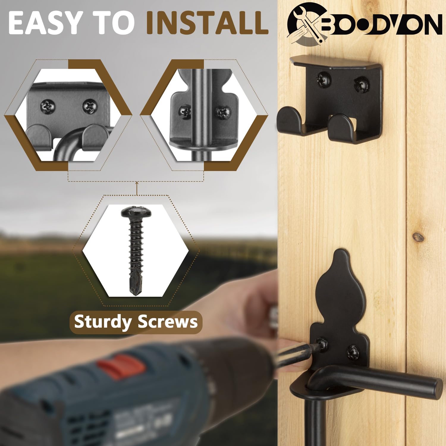 Mua 24 Inch Cane Bolt Gate Drop Rod Heavy Duty Gate Hardware, Gate ...