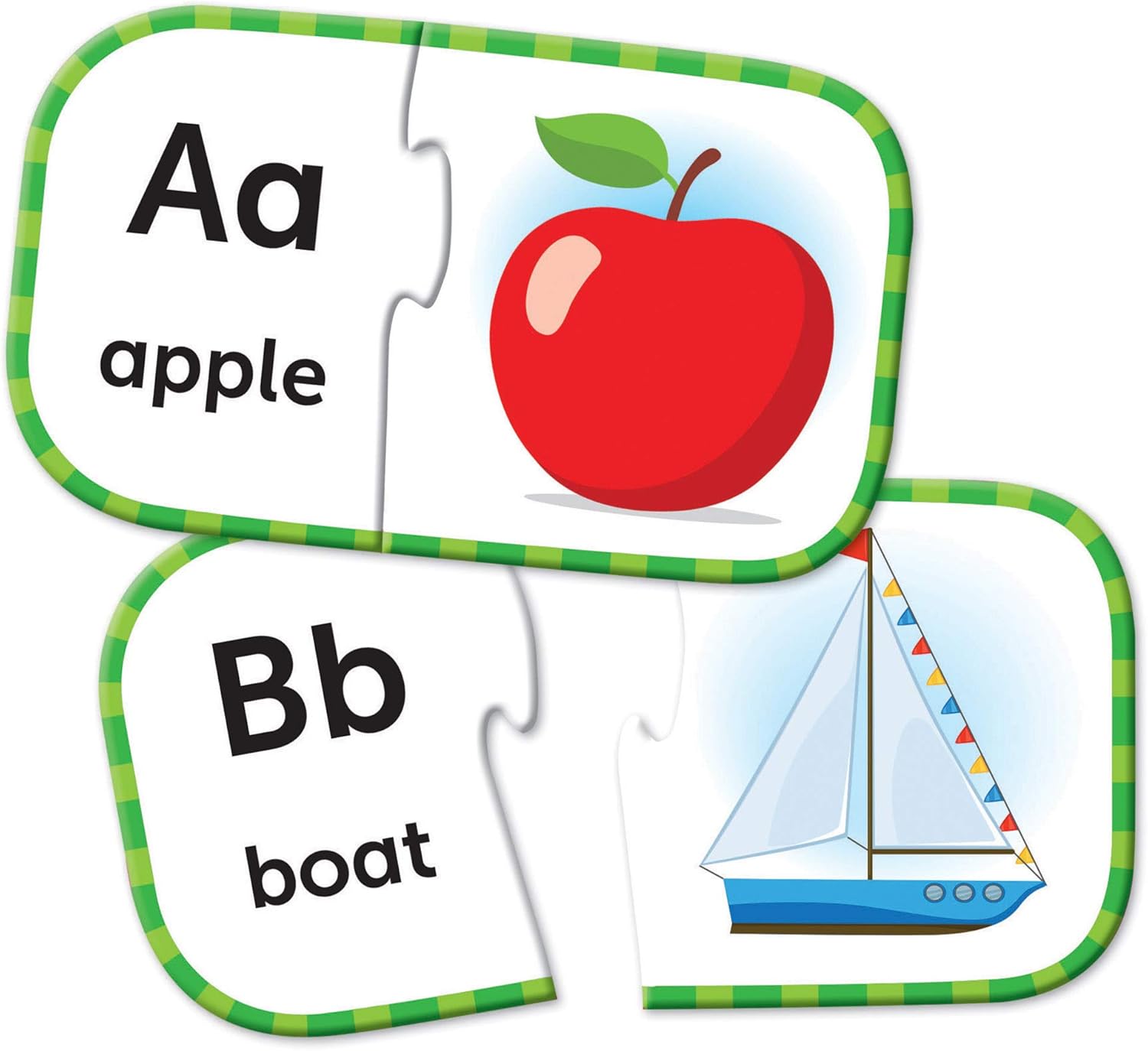Learning Resources LER6085 Teaches Letter Recognition, Set of 26 Two-Piece Matching Puzzles ...