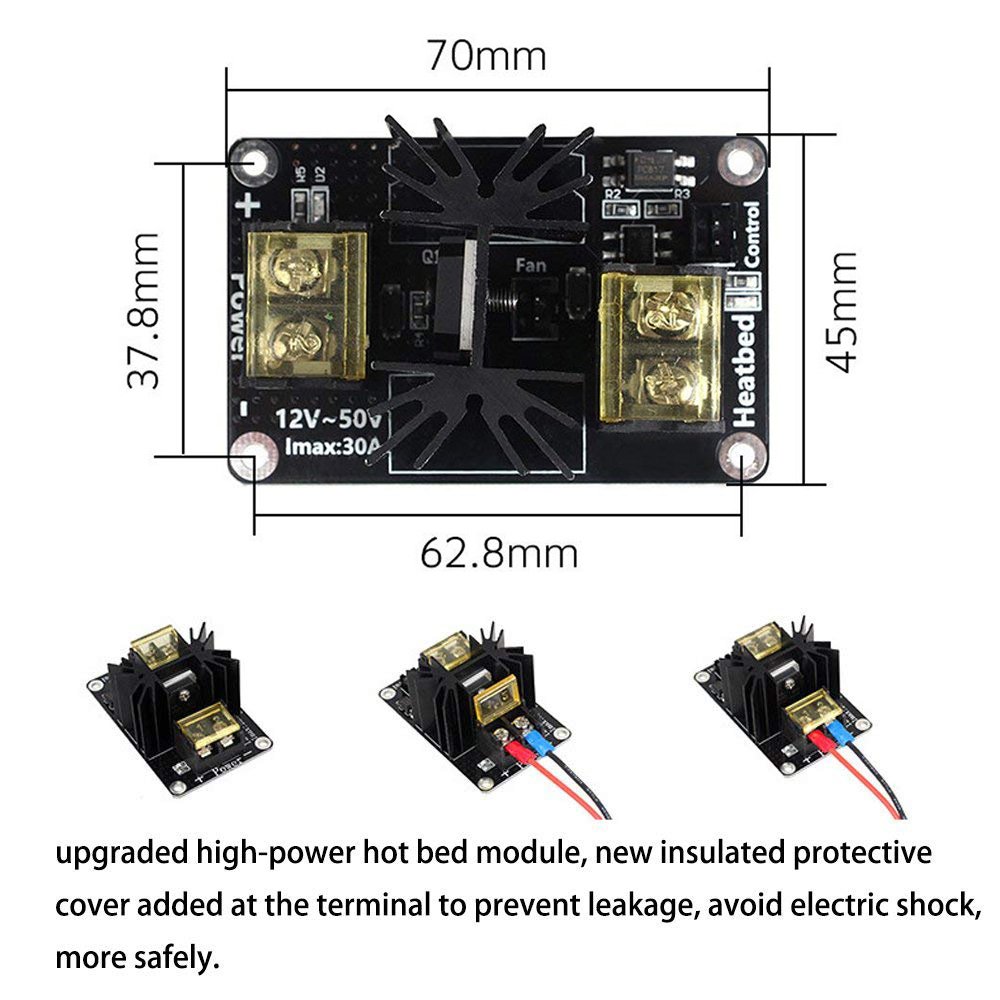 TopDirect 2 Pack Upgraded Heat Bed Power Module Expansion Hot Bed ...