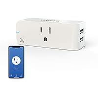 Atomi Smart WiFi Plug, Built-in Dual 2.4A USB Ports, Occupies One ...