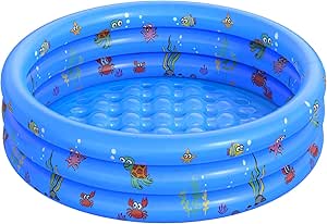 Amazon.com: Garden Round Inflatable Baby Swimming Pool, Portable ...