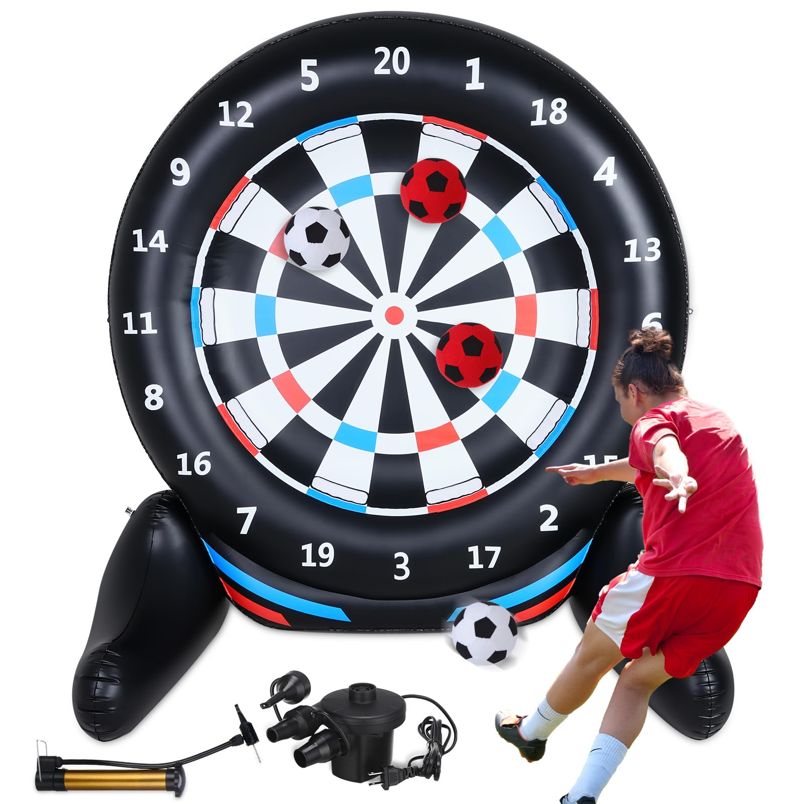 Motionchic Inflatable Giant Kick Darts Games (Over 6ft Tall), Jumbo ...