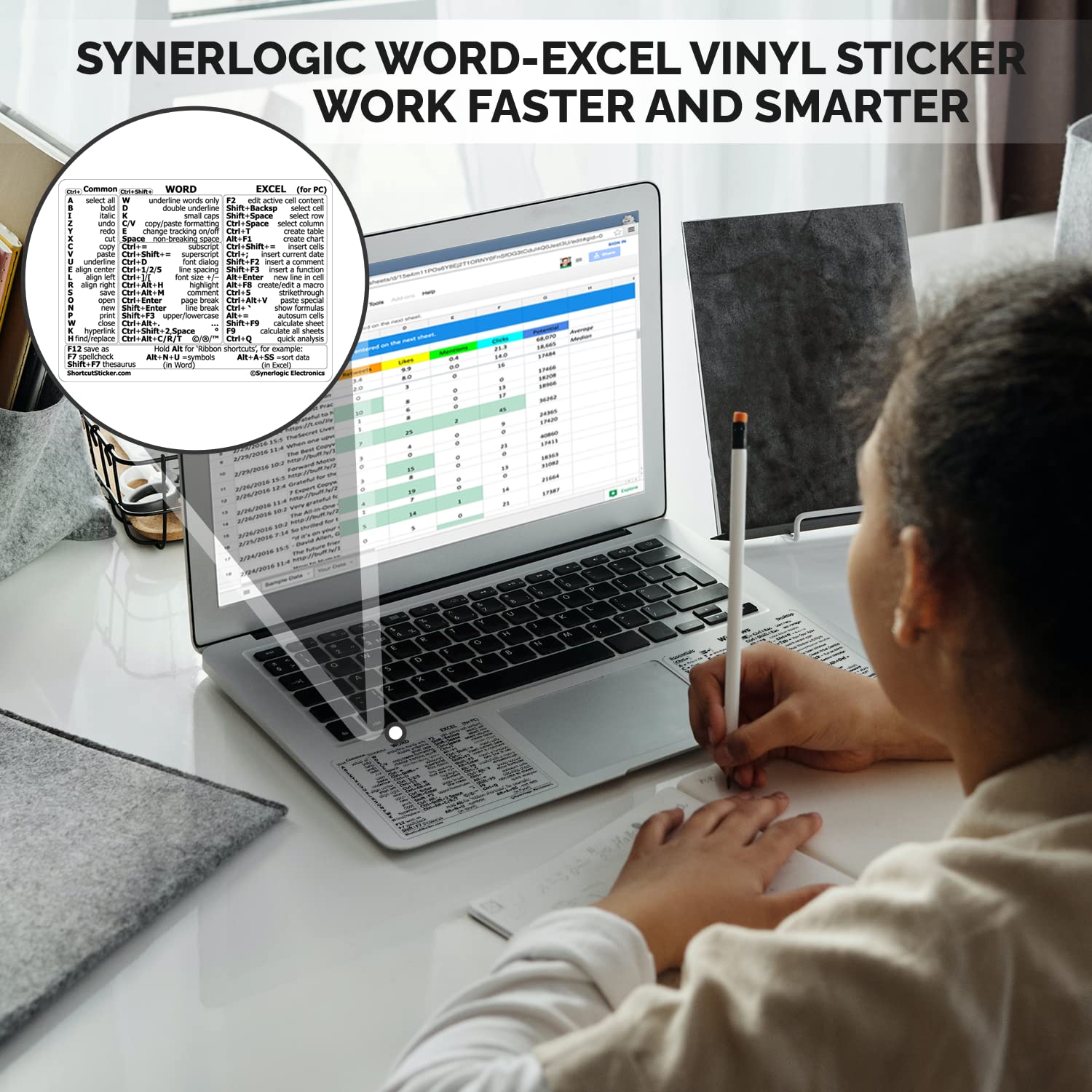 Mua Synerlogic Word/Excel Windows Shortcut Sticker | Reference Guide ...
