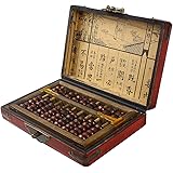 Amazon.com: Larcele 13 Column Classic Wooden Abacus with Vintage ...