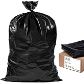 Amazon.com: 3 Mil 60 Gallon Contractor Trash Bags - 38"Wx58"H Heavy ...