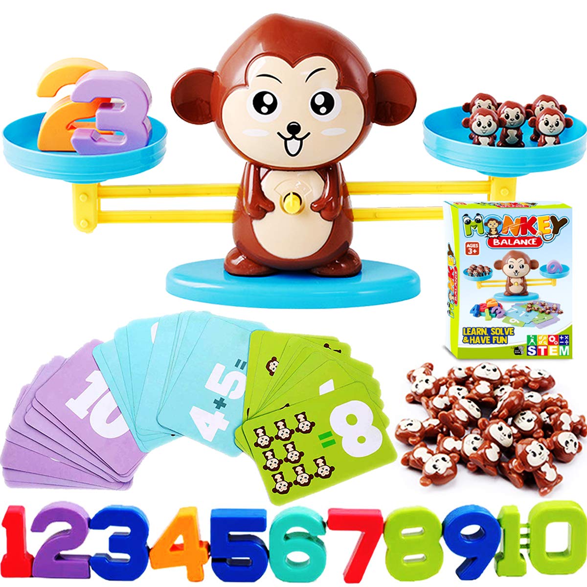 CozyBomB Monkey Balance Counting Cool Math Games STEM Toys For 3 4 5 