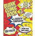 Blank Comic Book For Kids : Create Your Own Comics With This Comic Book ...