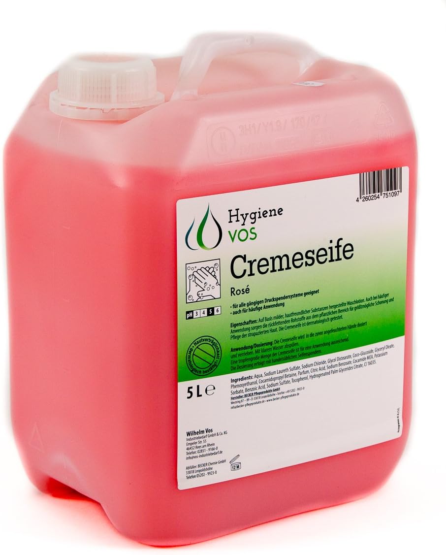 Hygiene VOS 5 Liter Liquid Hand Soap, pH Neutral for Daily Use. Extra ...