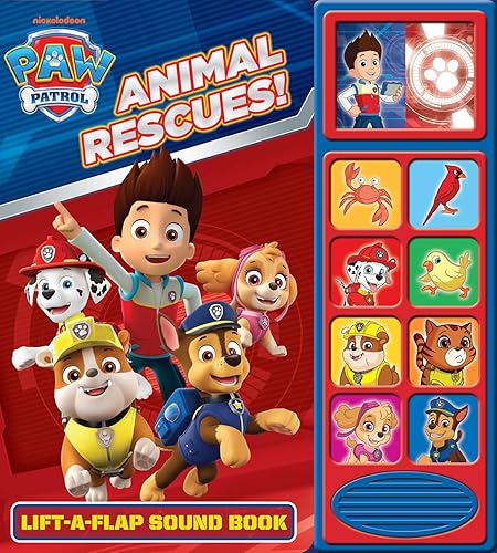 Nickelodeon PAW Patrol - Animal Rescues! Lift-a-Flap Sound Book - PI ...