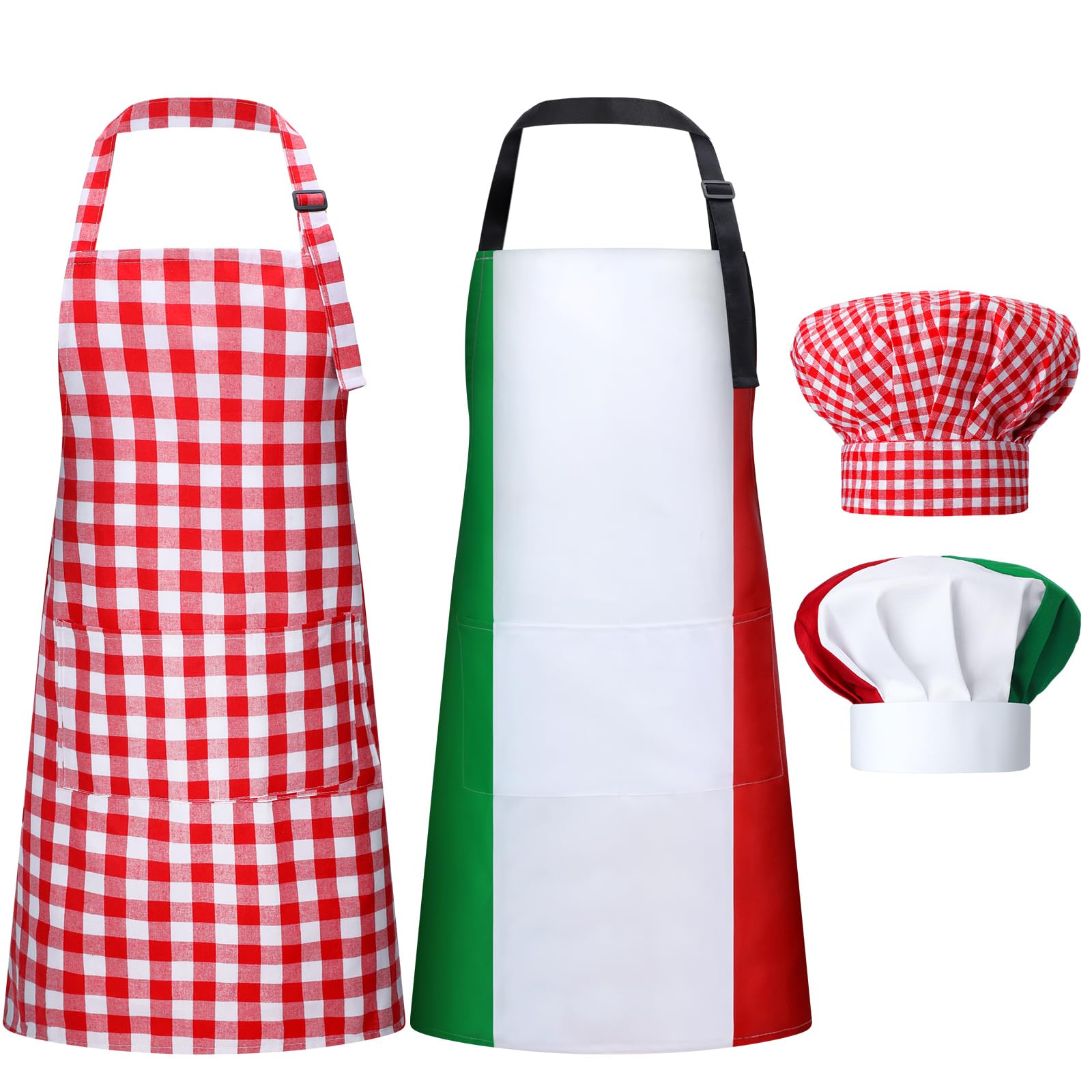 Toulite 4 Pcs Italian Themed Party Decorations Chef Costume Set Italian ...