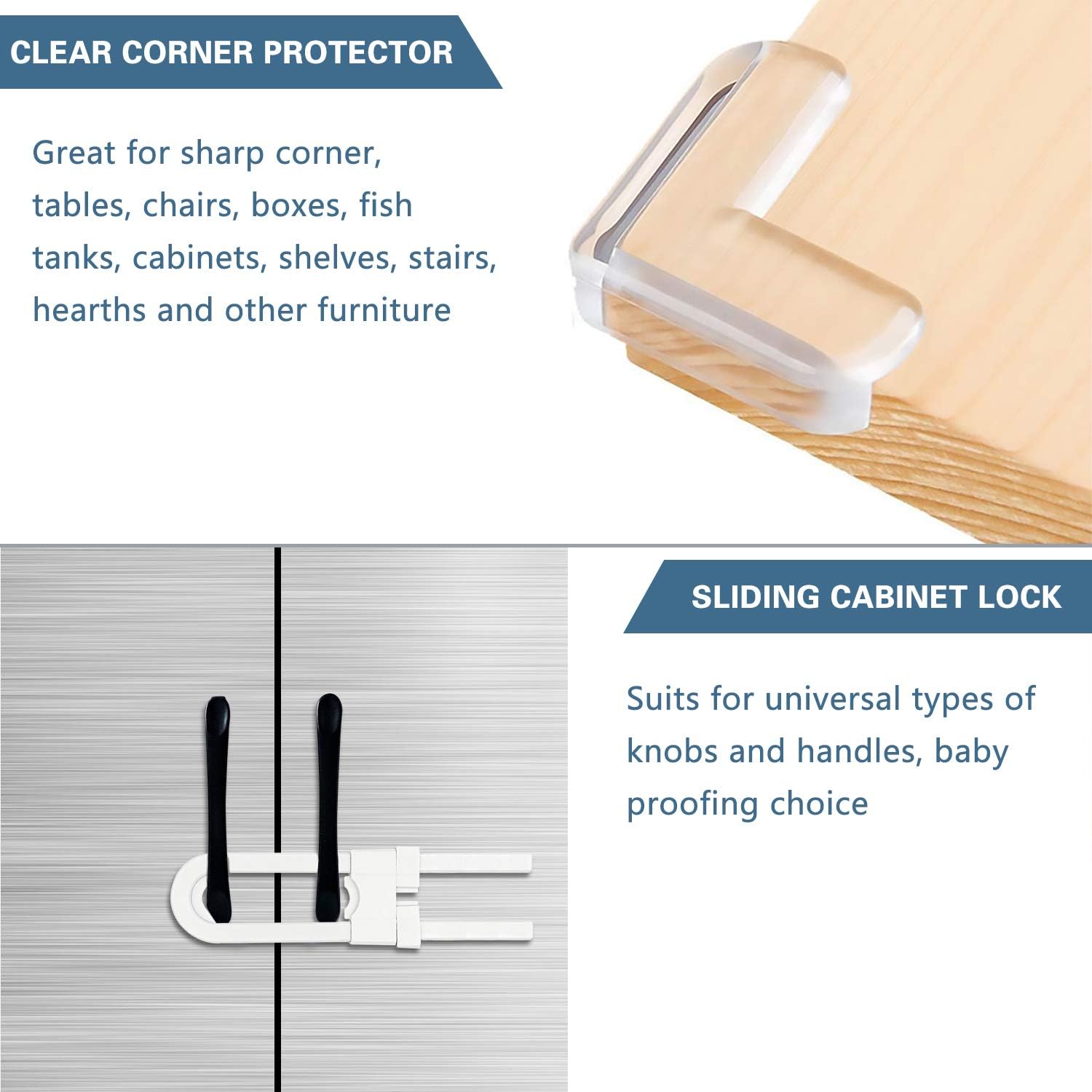 Corner Guards (8 Pack) Clear Corner Protectors Baby Safety, Sliding ...