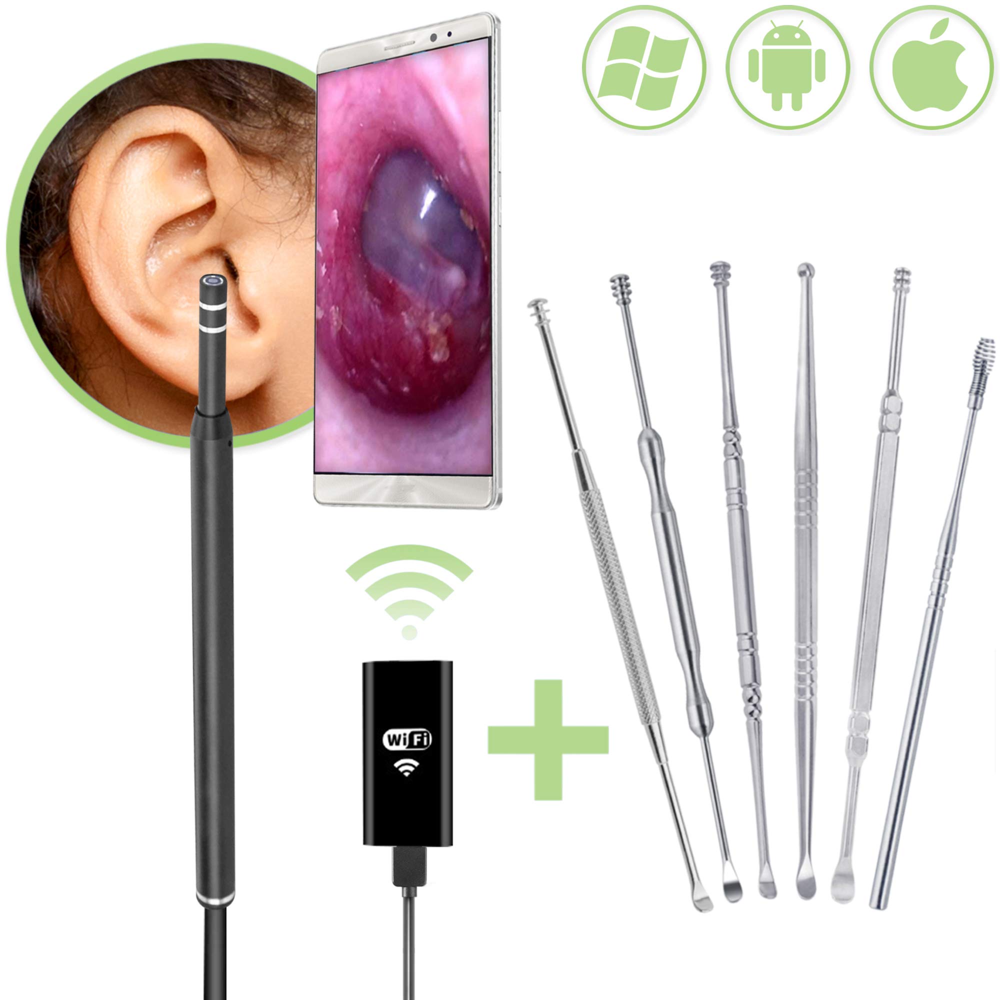 Ear Wax Removal System by SimpliWell - Compatible with iPhone, Android ...