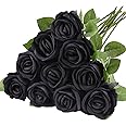 Amazon.com: N&T NIETING Artificial Silk Roses Flowers with Long Stem ...