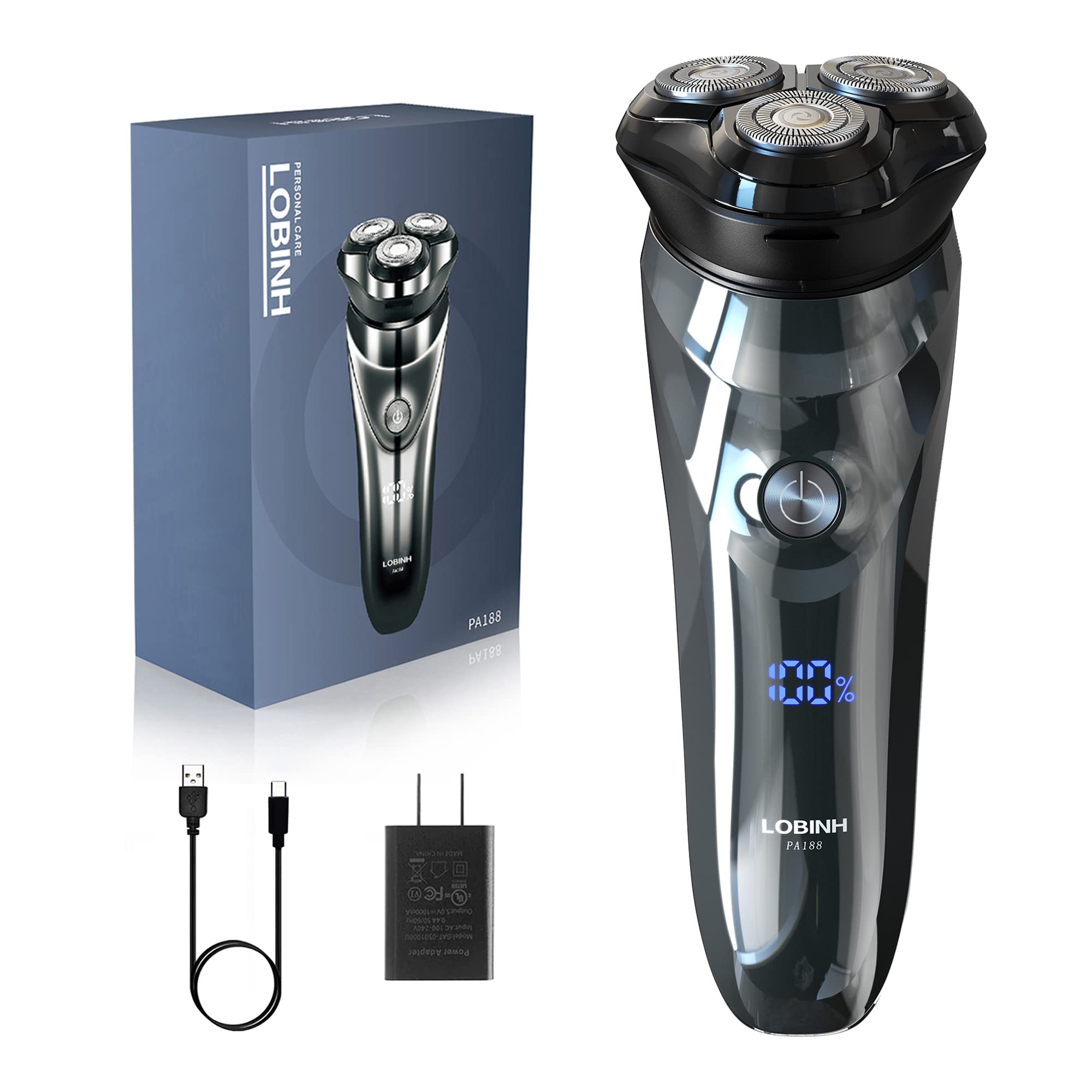 Mua Men's Electric Shaver - LOBINH 3D Rechargeable Waterproof IPX7 Wet ...