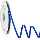 Amazon.com: Ribbli Royal Blue Satin Ribbon with Gold Edge,Double Faced ...