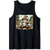 Amazon.com: Charming Cottagecore Aesthetic Banjo Serenade Gnome Tank ...
