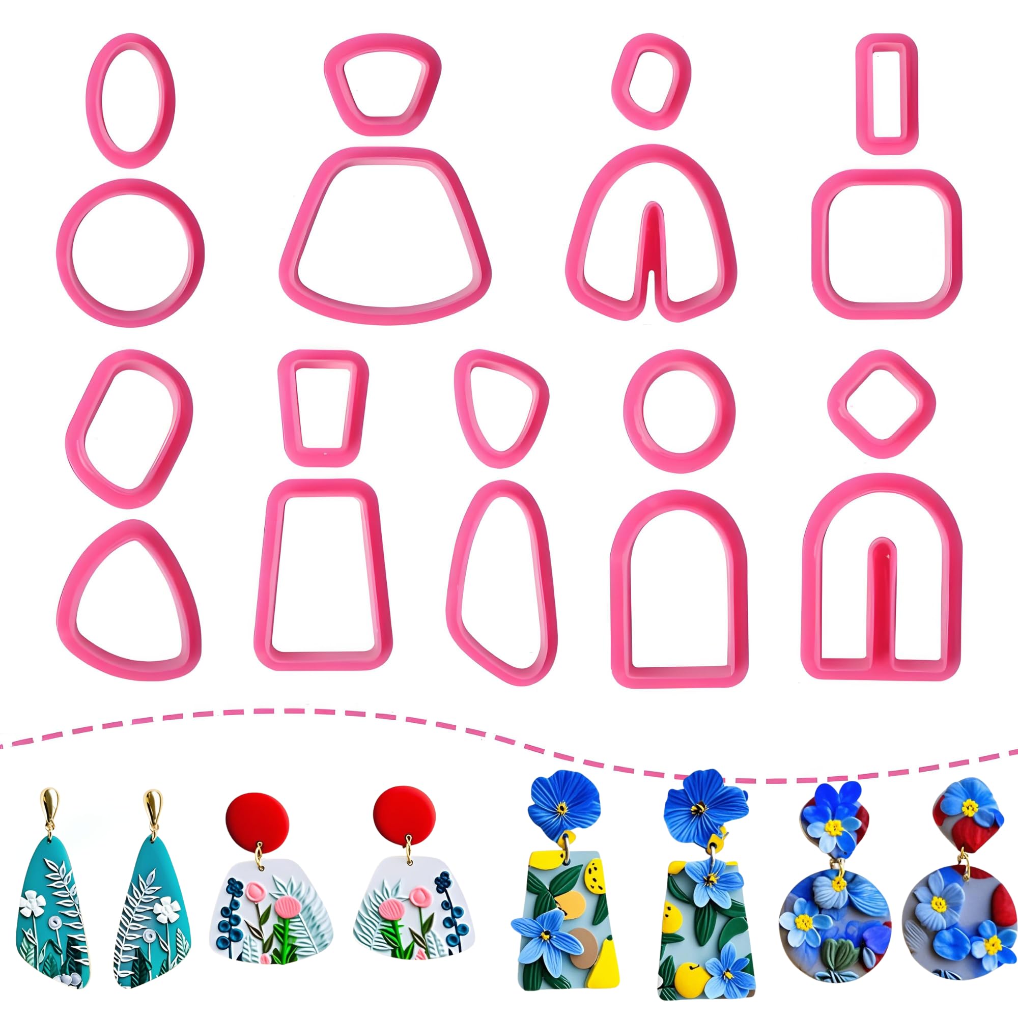 18 pcs Polymer Clay Cutters, Clay Cutters for Polymer Clay Jewelry ...