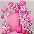 Amazon.com: KatchOn, Pink and Silver Balloon Arch Kit - 18 inch, Pack of 134 | Pink and Silver ...