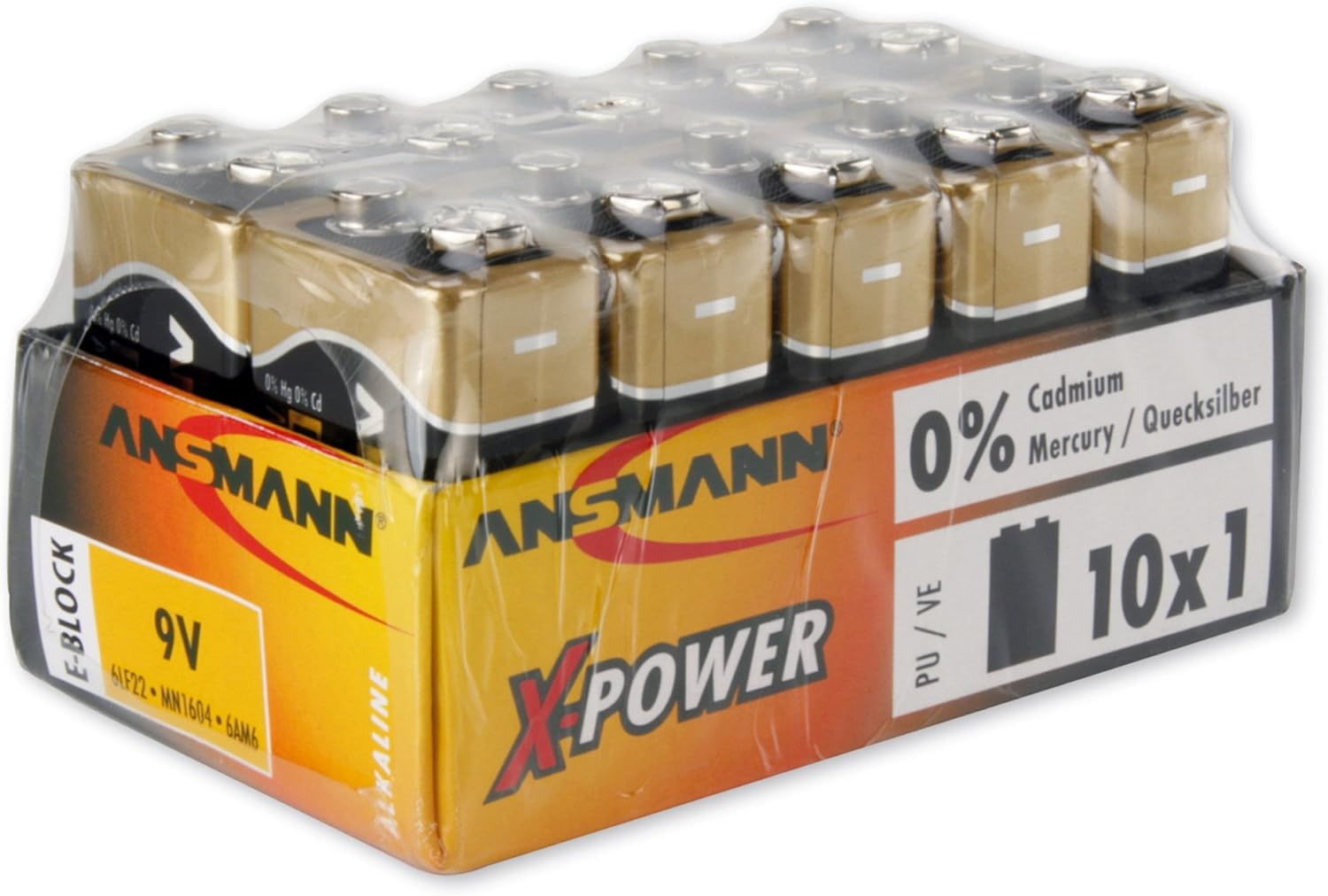 Ansmann Battery Alkaline 9V-E-Block X-Power inch, Pack of 10 – BigaMart