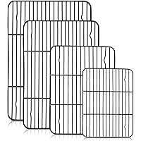 Amazon.com: TeamFar Cooling Rack Set of 4, Stainless Steel Black Non ...