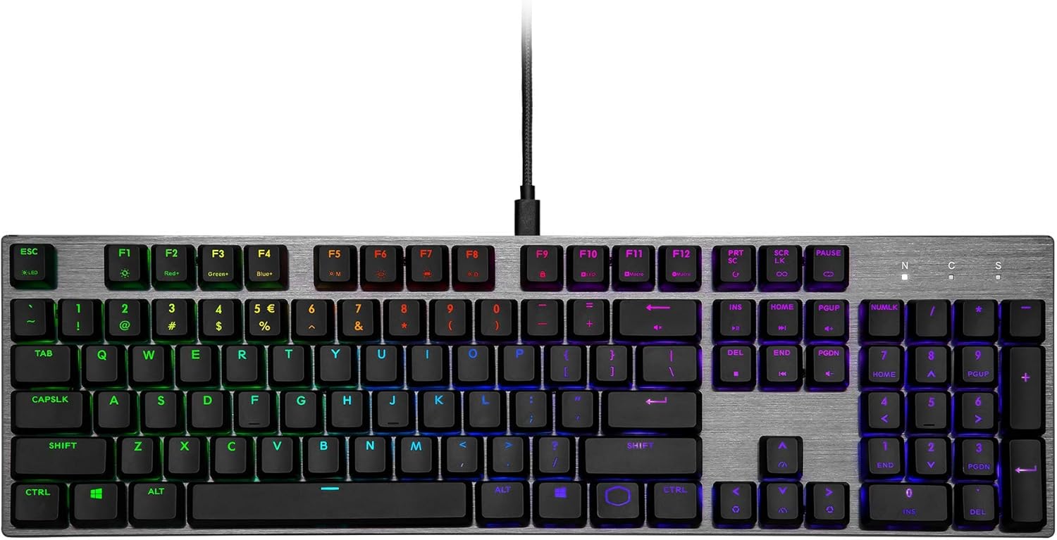 Cooler Master SK650 Low Profile RGB Gaming Keyboard - Keybumps