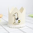 Amazon.com: BOOMPA Bee Themed Crown Hat - Yellow - For First Birthday ...