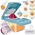 Amazon.com: Vegetable Chopper with Container,13-in-1 Multifunctional ...