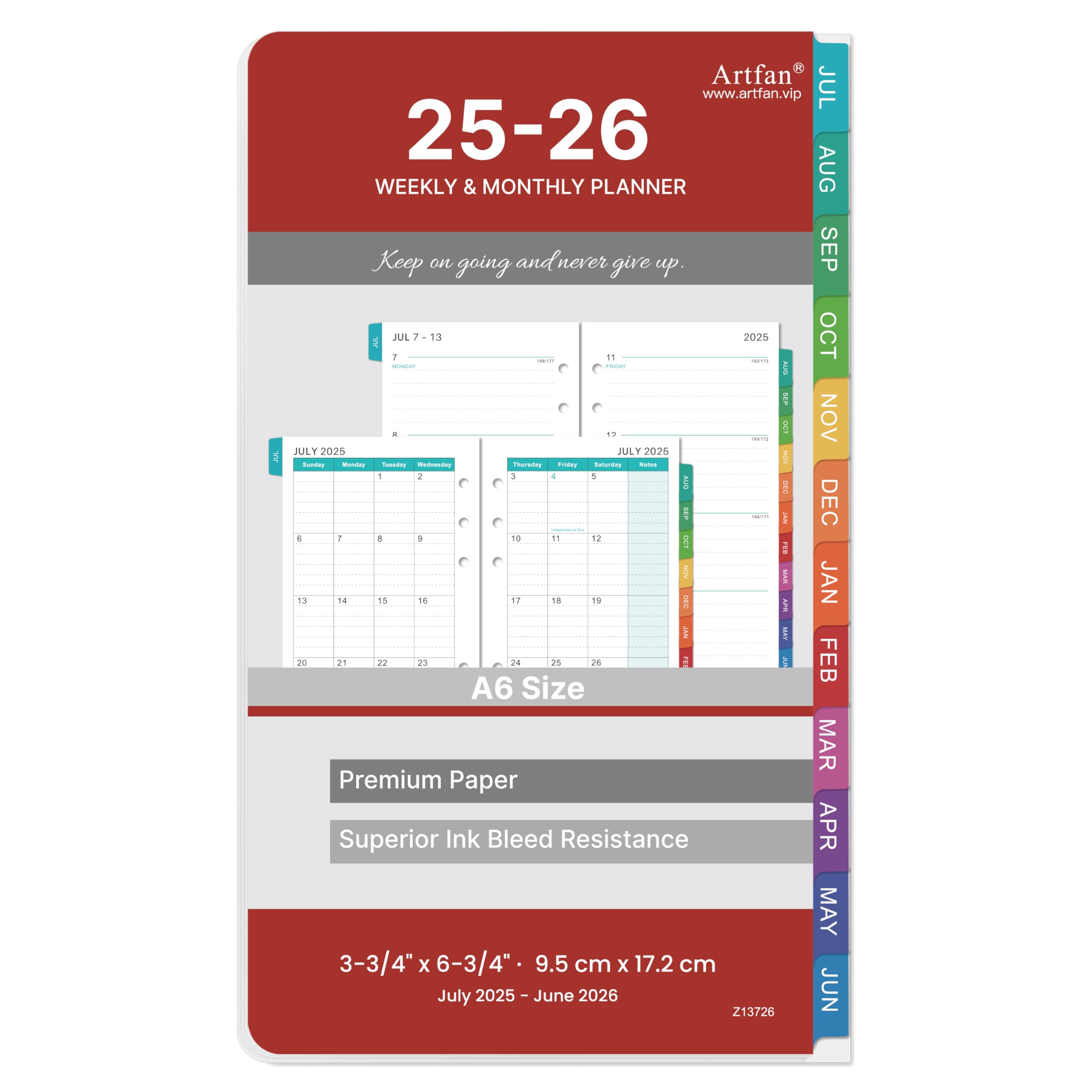 2025-2026 Planner Refills - Planner Refills 2025-2026 from July 2025 to June 2026, Weekly and ...