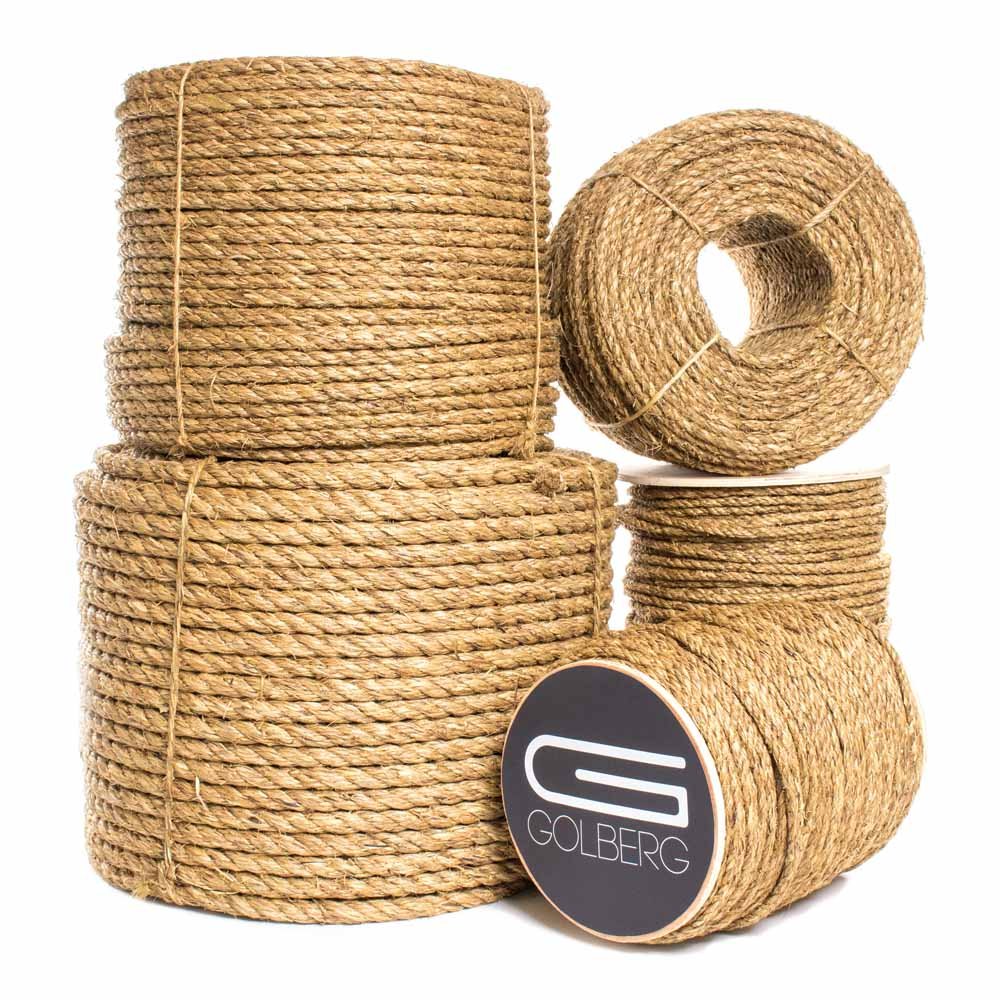 Twisted Manila Hemp Rope (3/4 Inch x 100 Feet) - Thick Heavy-Duty Rope ...