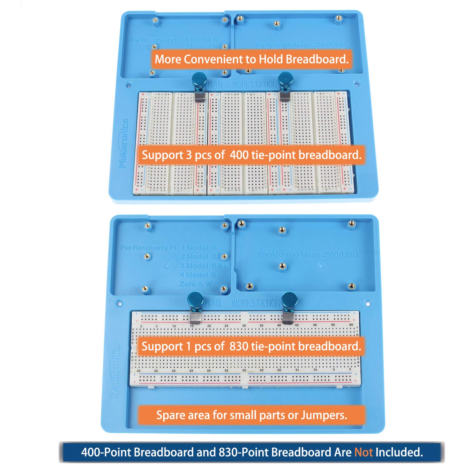 Mua 7 in 1 Blue RAB Holder for Raspberry Pi | Arduino | Solderless Breadboard, Base Plate with ...