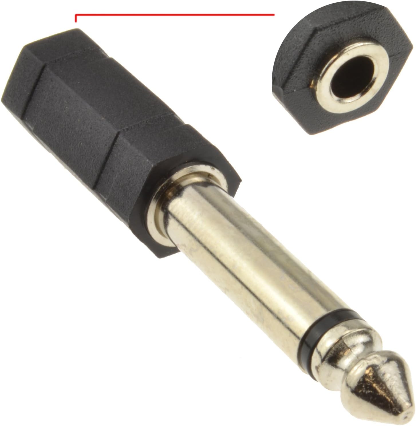 kenable 3.5mm Stereo Jack Socket To 6.35mm 1: Amazon.co.uk: Electronics