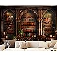 Amazon.com: QGHOT Medieval Tapestry Vintage Bookshelf Tapestry Wall ...