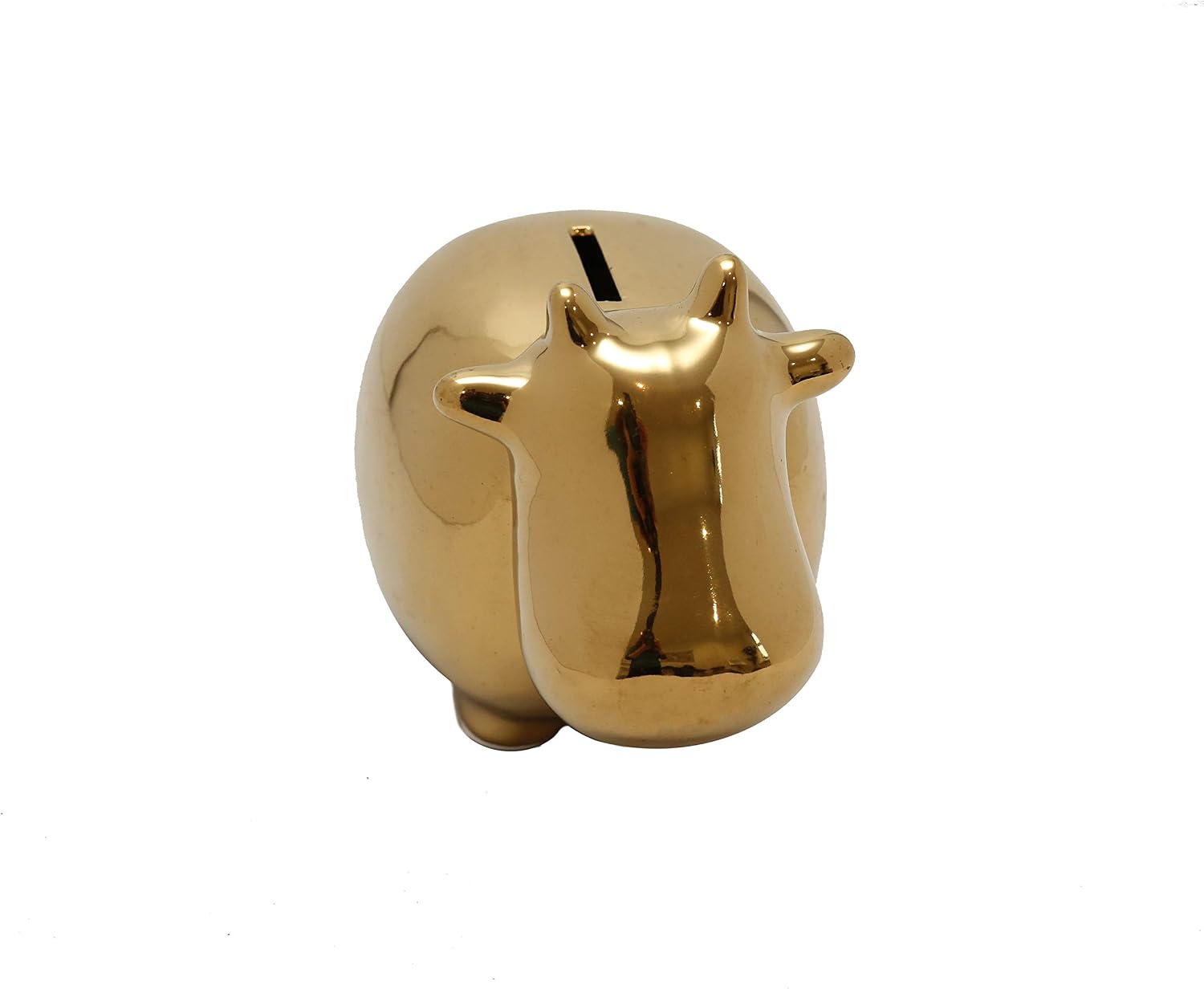 Premium Luxury Golden Hippo Money Bank – BigaMart