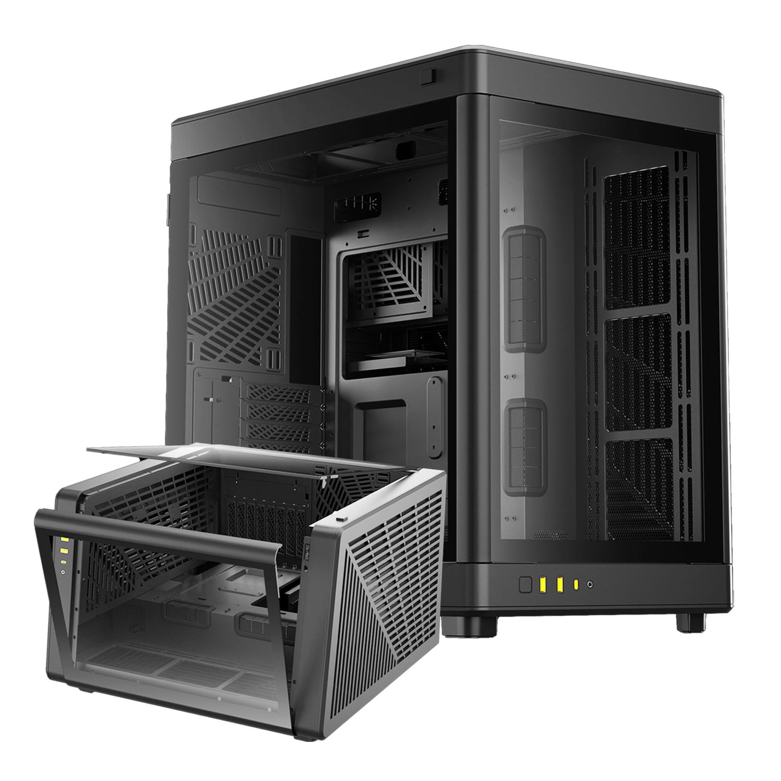 Mua GAMDIAS RGB Dual-Chamber Panoramic Tempered Glass Gaming PC Case ...