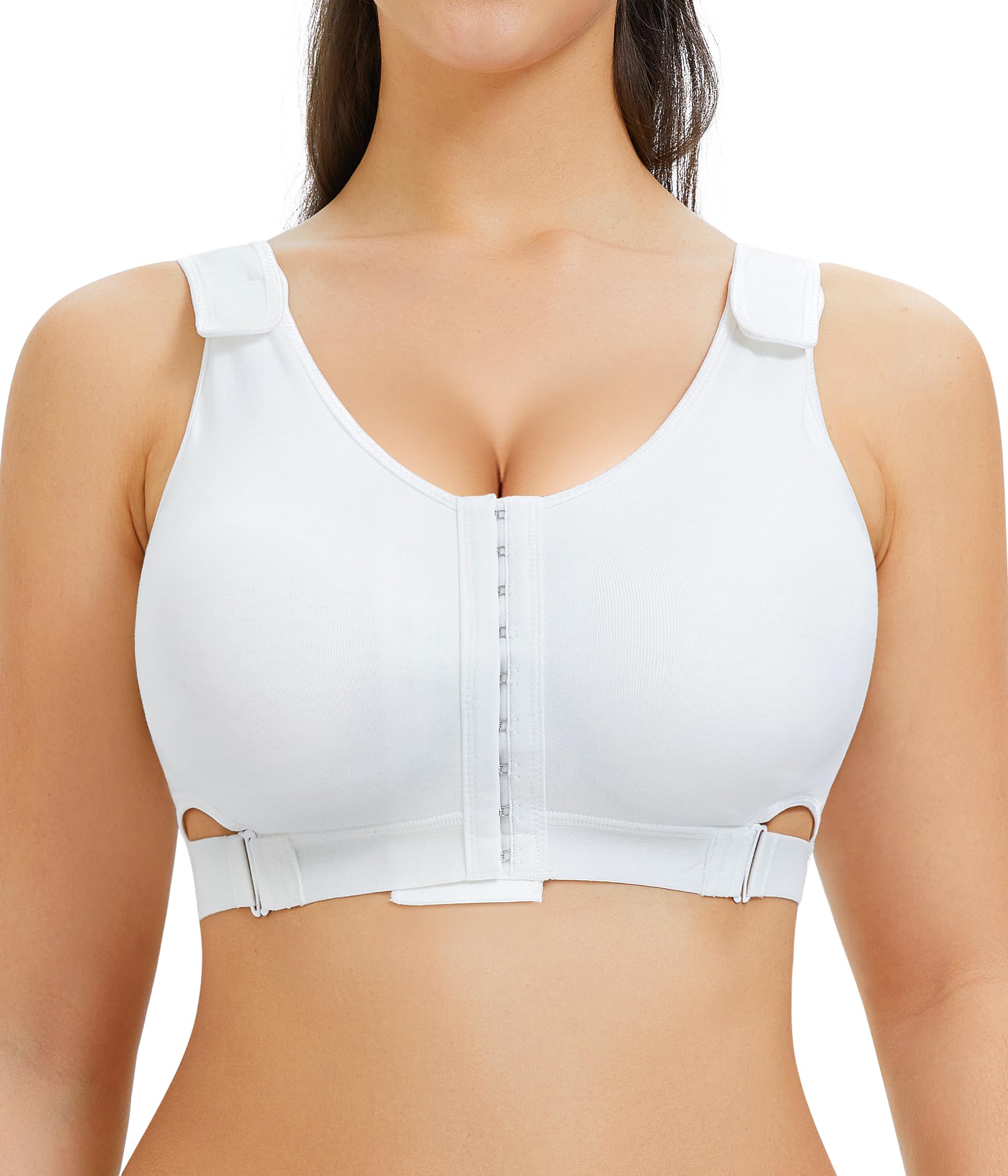 CYDREAM Women Wireless Front Closure Post Surgery Compression Everyday Bras Mastectomy Support ...