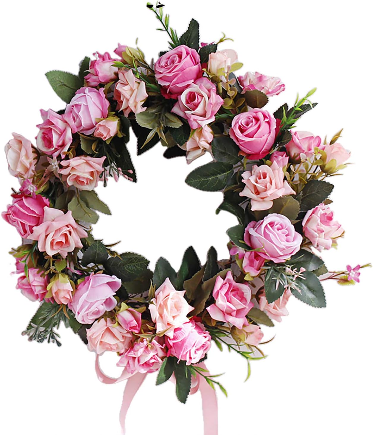 Rose Flower Door Wreath for Fall, Rose Summer Wreath Front Door Wreath ...