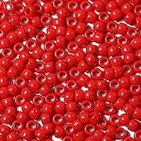 Sukh 1000+ Pcs Red Pony Beads - Pony Beads Bulk 6x9mm Plastic Pony ...