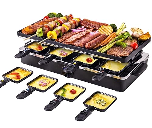 Raclette Table Grill Korean BBQ Indoor Electric Grill Griddle Nonstick ...