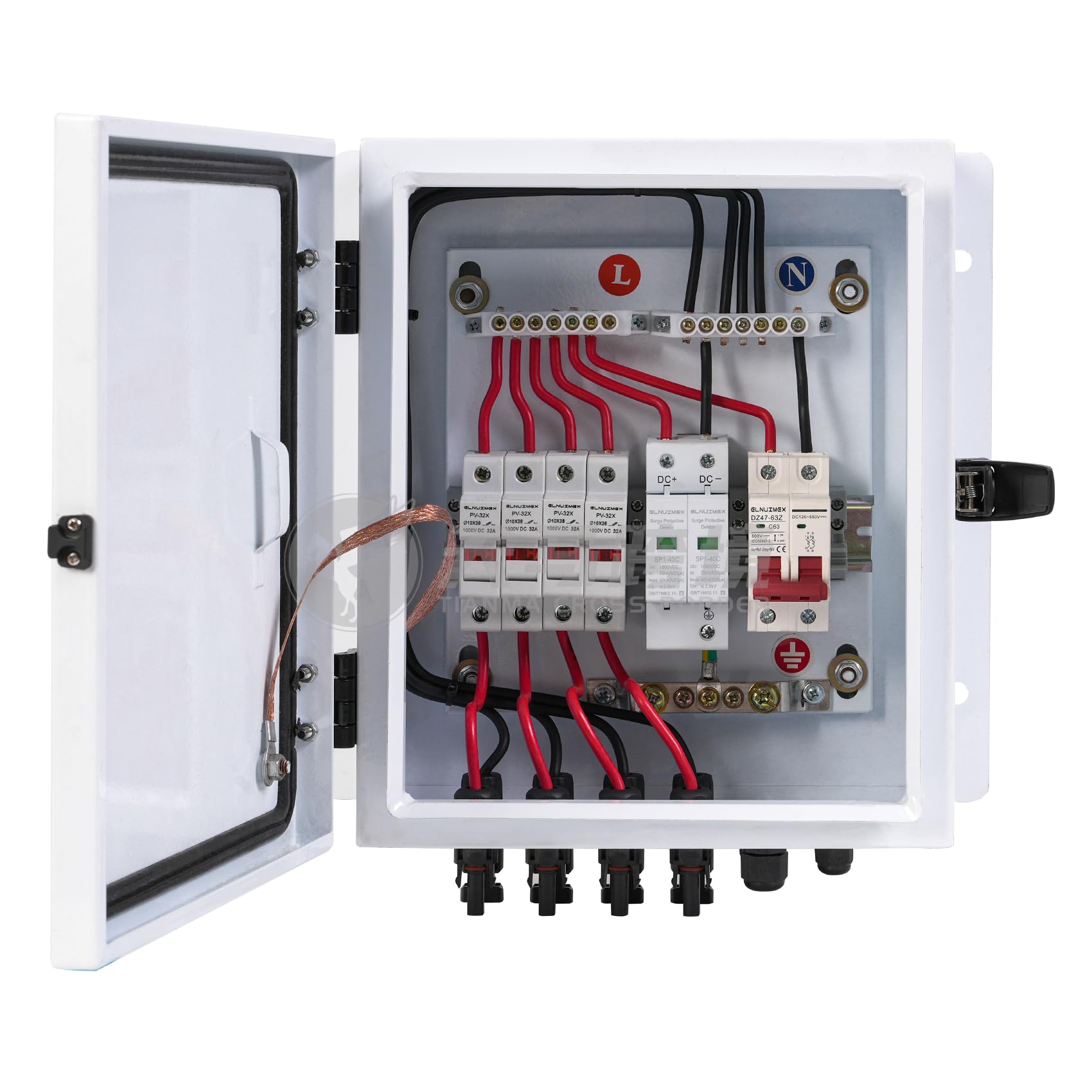 Mua PV Combiner Box 4 String, IP65 Waterproof Solar Combiner Box with ...