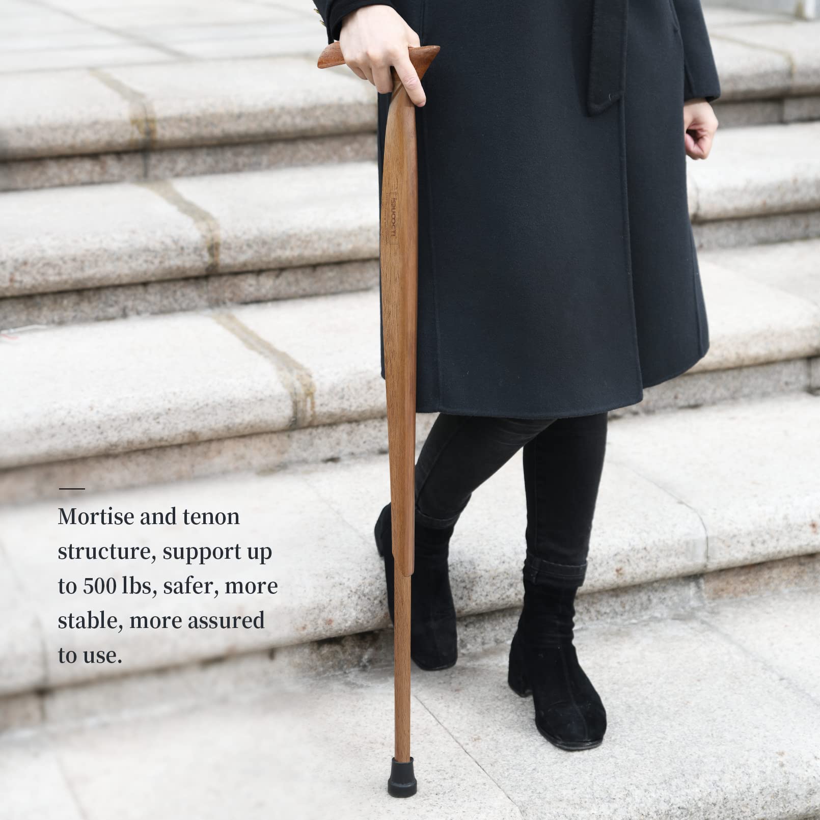 Mua ispuoocti Wooden Walking Cane for Men and Women -Natural Solid Wood ...