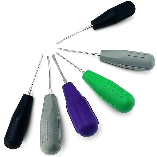 DEXA DENTAL Luxating Elevator Ligament Knives, Set of 6, Easy Grip ...