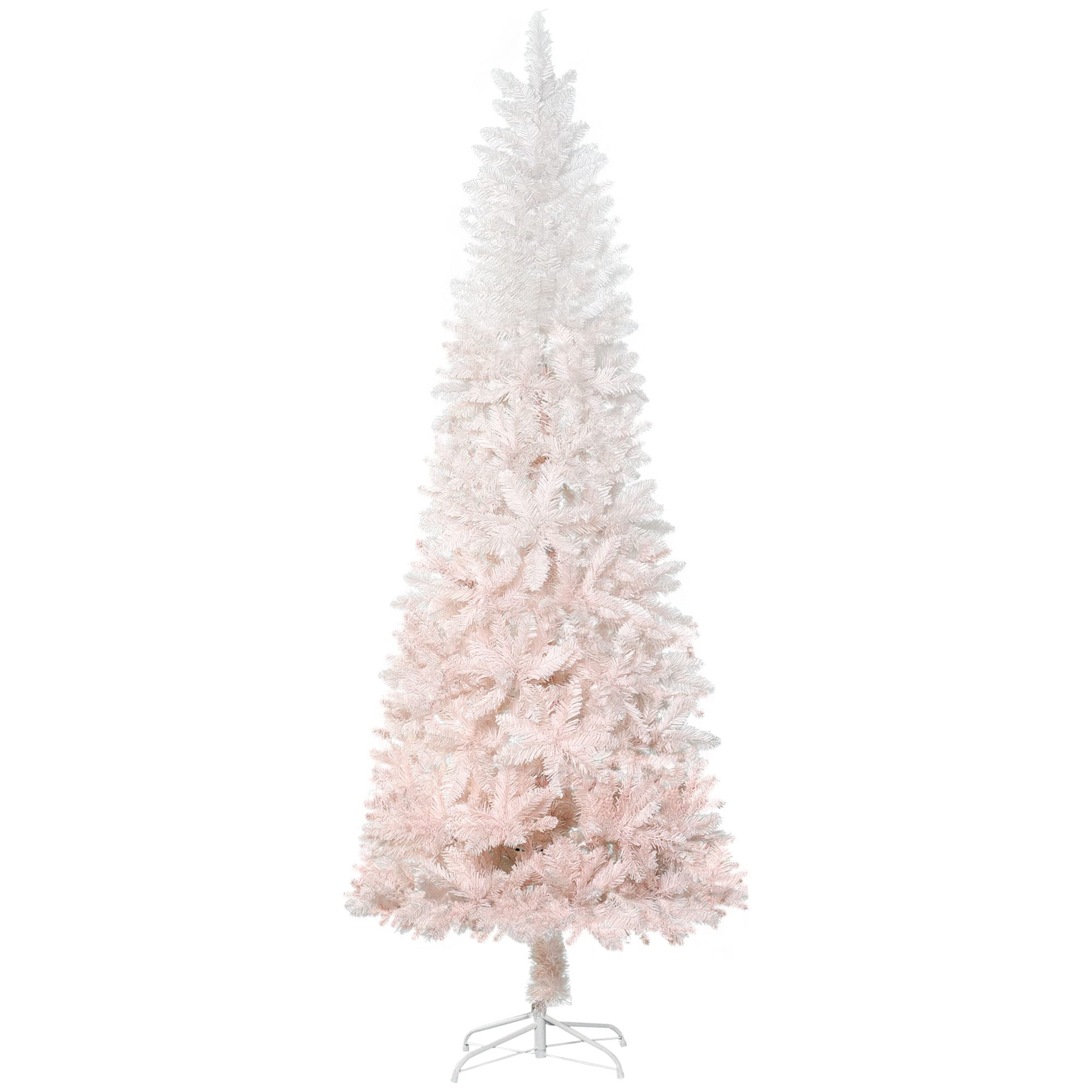 HOMCOM 6' Tall Unlit Pencil Fir Artificial Christmas Tree with ...