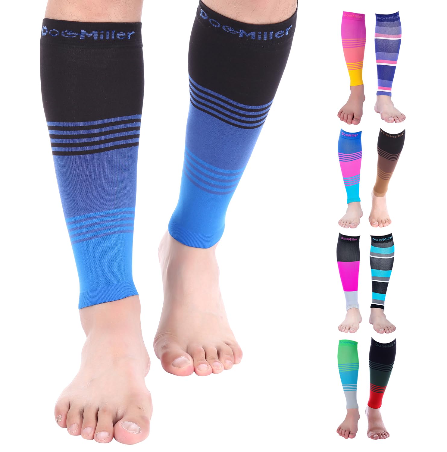 Doc Miller Compression Calf Sleeve for Men & Women, Medical Grade, 20 ...