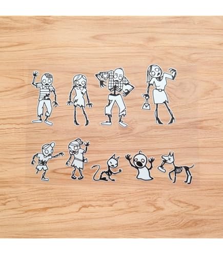 Zombie Familie Auto Sticker Amazon.com Zombie Family Stickers Kit