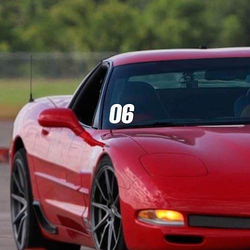 Amazon.com: Windshield Racing Numbers Vinyl Decal Stickers | Track Drag ...