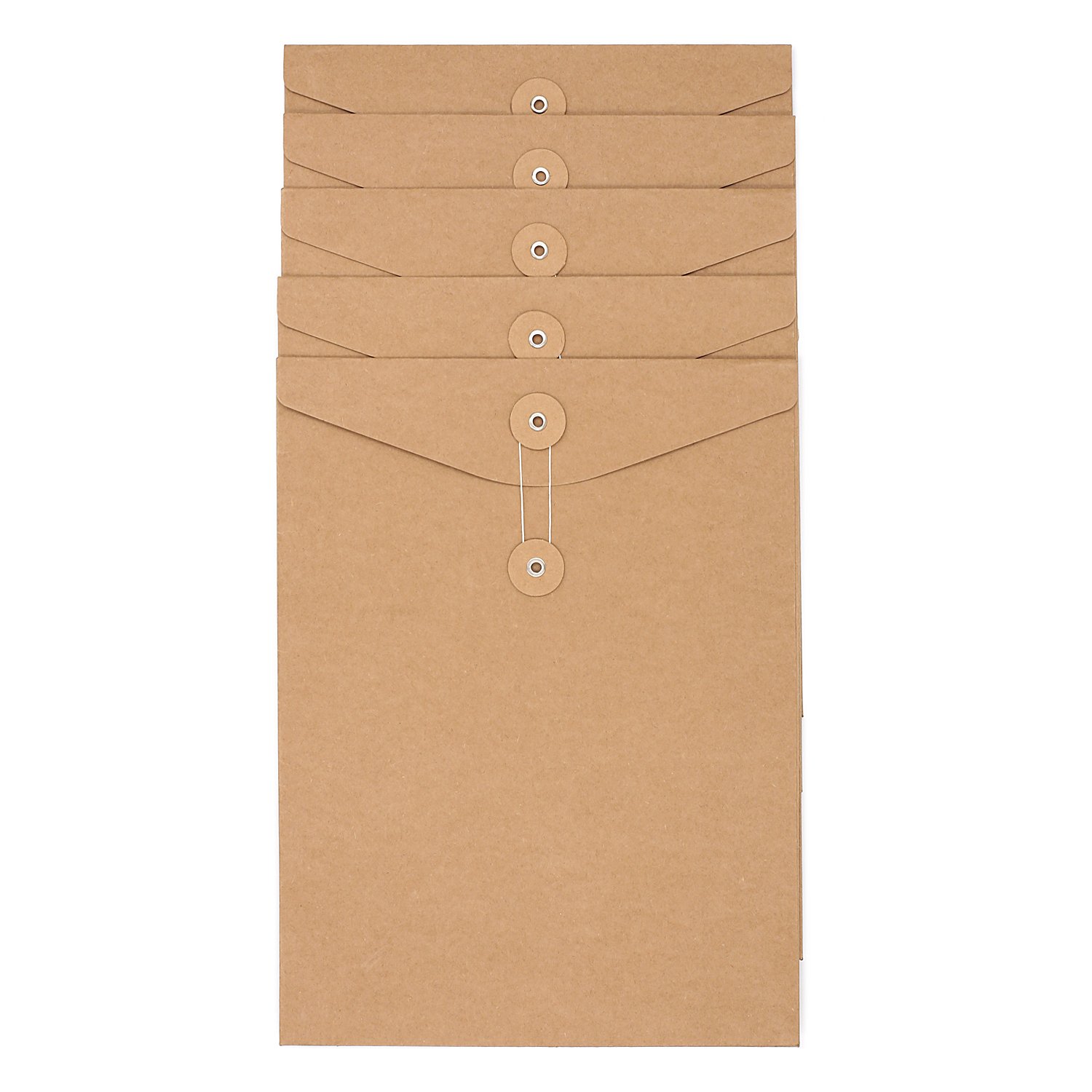 Zhi Jin 5Pcs Thick Kraft Paper A4 File Folder Organizer Expanding ...